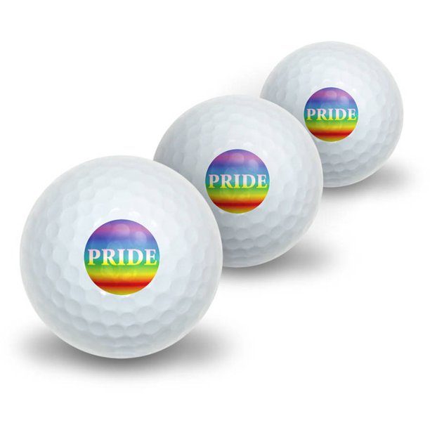 Rainbow Spectrum Pride Gay Lesbian Novelty Golf Balls, 3pk - Walmart ...