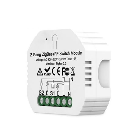 Jasmine Smart Remote WiFi Switch Relay Module ZigBee 2 Gang Zigbee RF ...