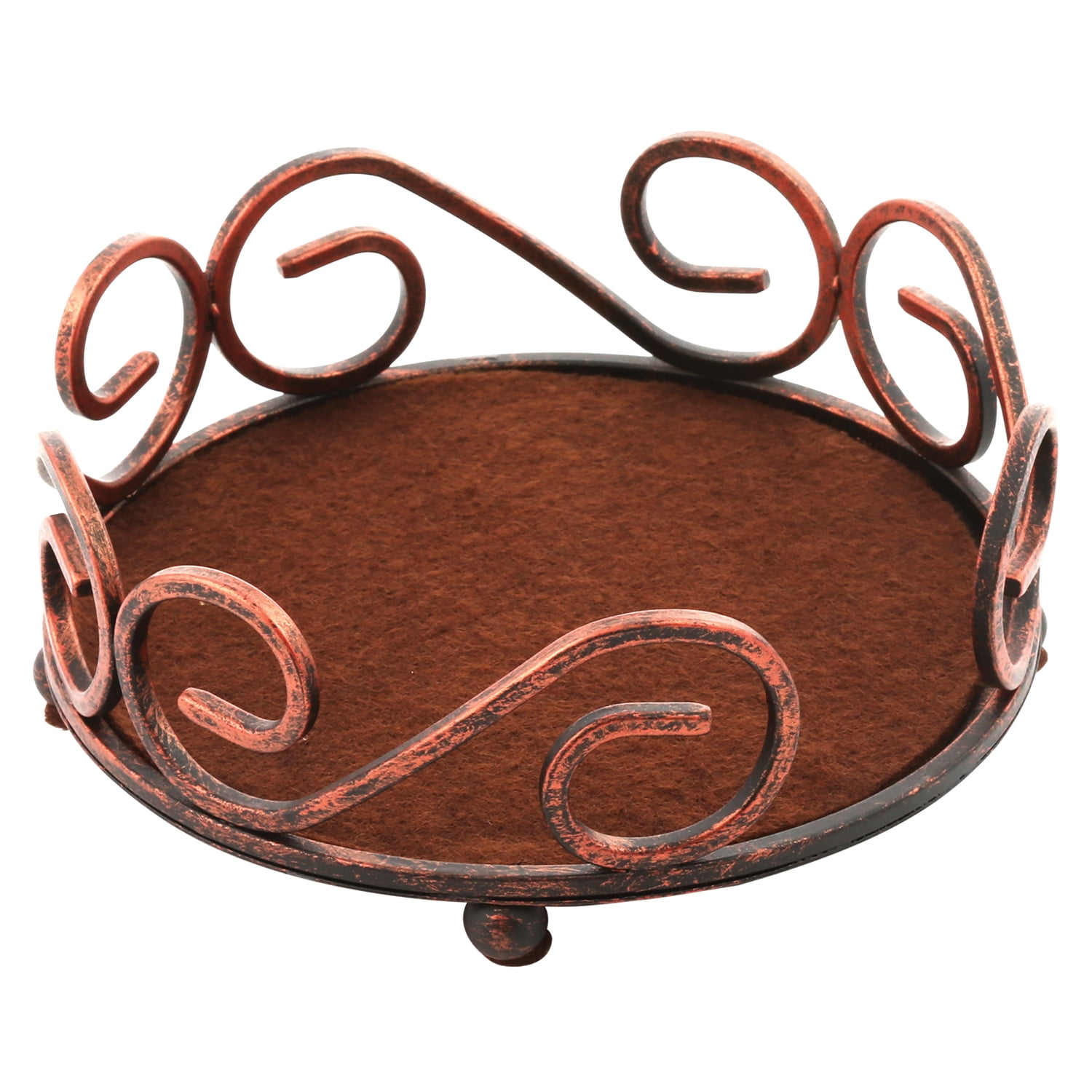 Thirstystone Bronze Cast Iron Scroll Round Coaster Holder - Walmart.com