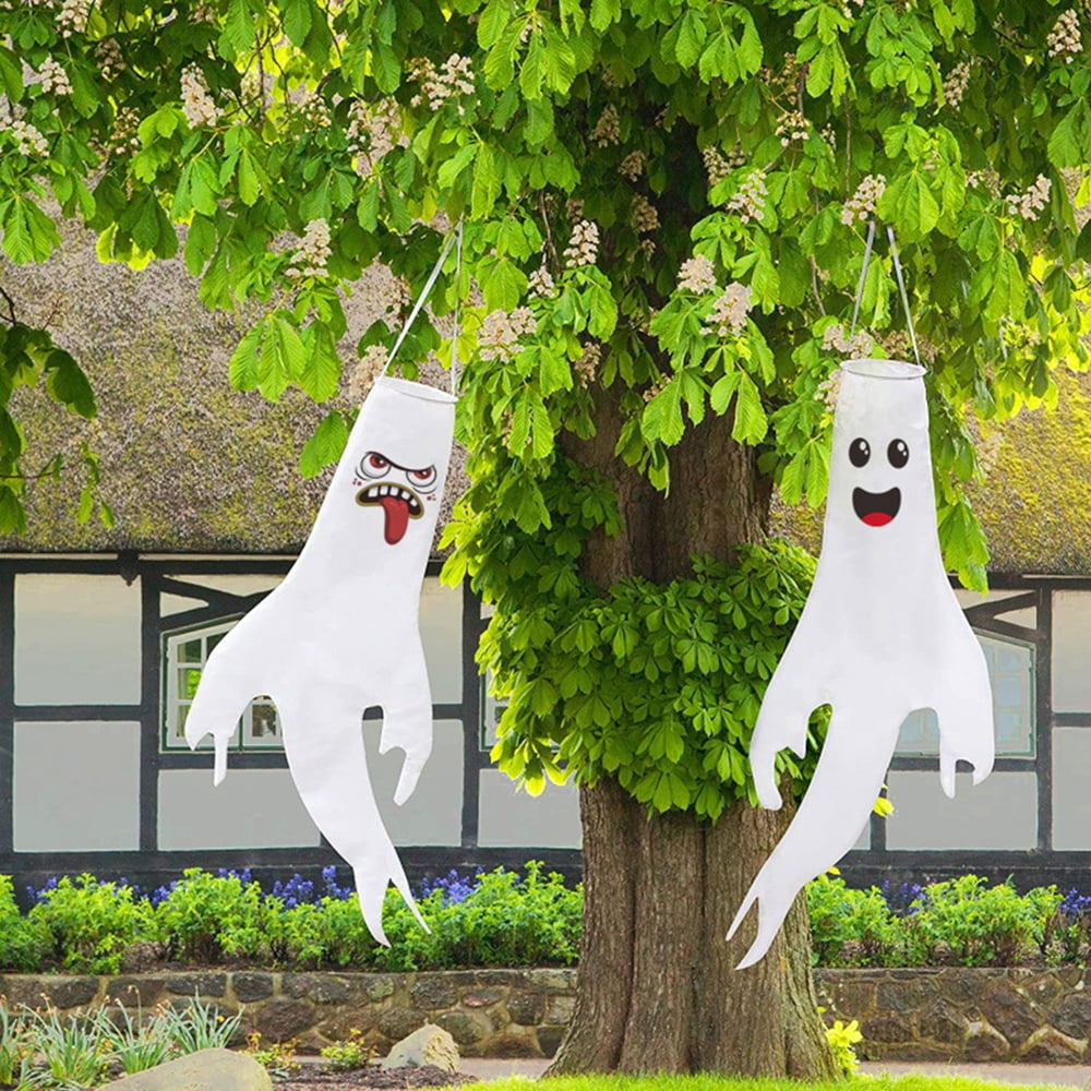 Halloween Ghost Decorations,Outdoor Hanging Ghost Windsock with Led ...