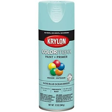 Krylon Fusion All-In-One Spray Paint & Primer, Gloss, Baby Blue, 12 oz ...