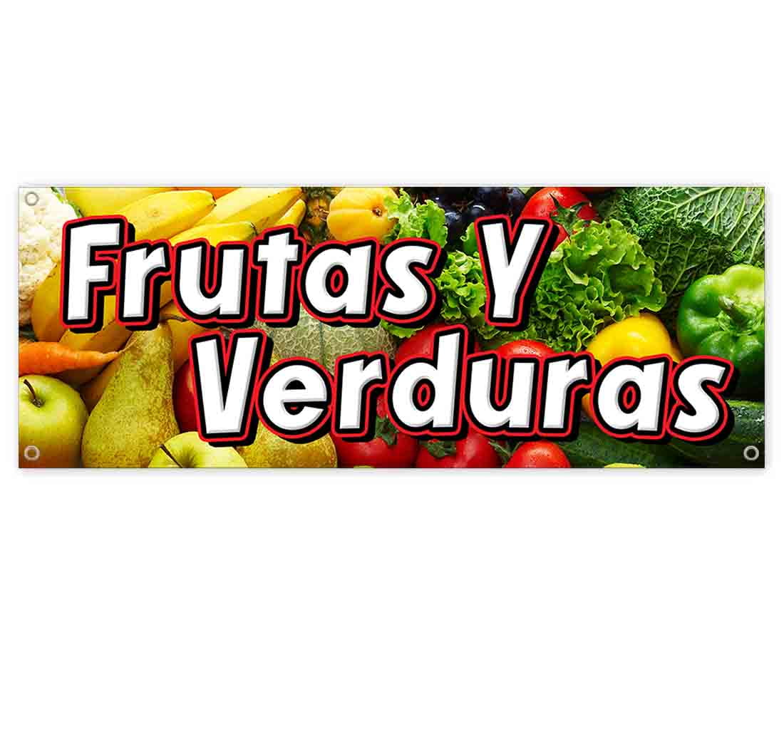 Frutas Y Verdura 13 oz Vinyl Banner With Metal Grommets - Walmart.com