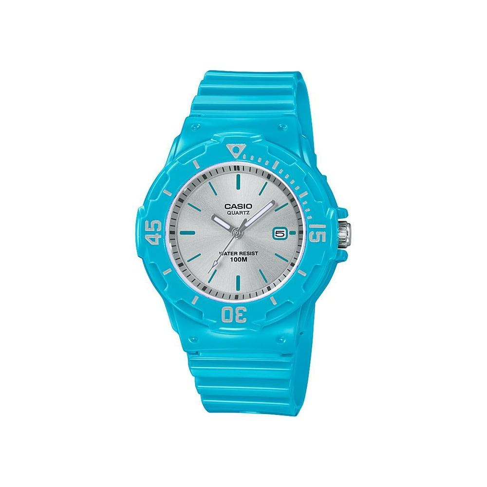 Casio - Casio Women's Dive Style Watch, Blue/Silver LRW200H-2E3V ...