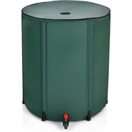53 Gallon Collapsible Rain Barrel to Collect Rainwater from Gutter, PVC ...