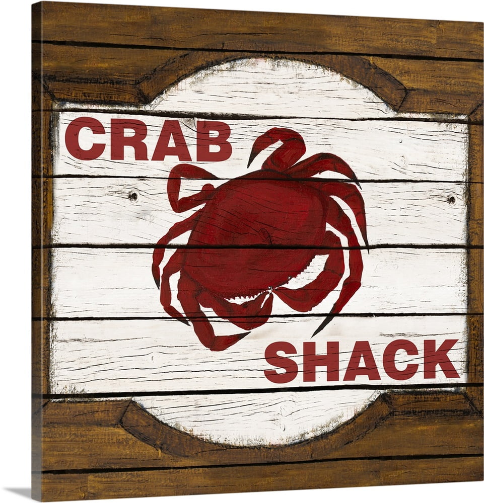 Great BIG Canvas | "Crab Shack" Canvas Wall Art - 20x20 - Walmart.com