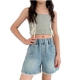 BXJX Girls Basic Denim Shorts, Cute Causal Summer Relaxed Fit Jeans ...