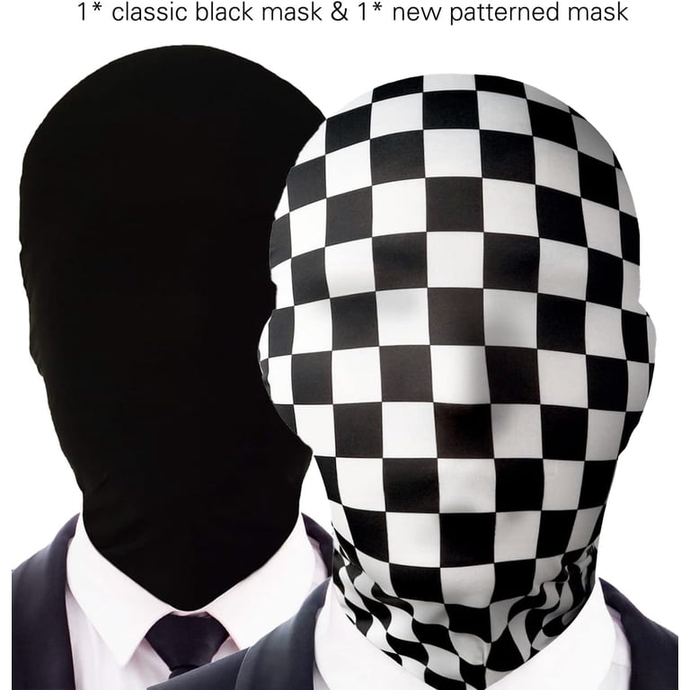 Gimp Mask Black Full Face Spandex Mask – Faceless Hood For Halloween ...