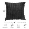 Mainstays Square Tile Faux Fur Black Pillow, 20 in x 20 in, Polyester ...