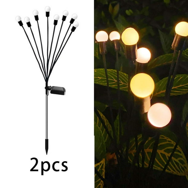 Solar Outdoor Stakes Light with 8 Pieces LED Bulbs Lighting for ...