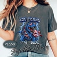 250 Years Dinosaur Shirt Patriotic T Rex USA 1776 2026 Retro American ...