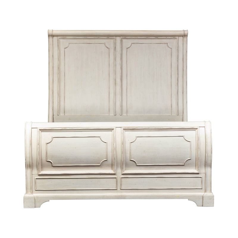 Abbey Road White Queen Sleigh Bed - Walmart.com