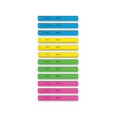 Westcott-2PK Clear Flexible Acrylic Ruler, Standard/Metric, 18" Long ...