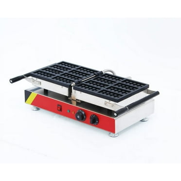 Miumaeov 2 Grids Commercial Electric Waffle Maker Baker Nonstick Cone ...