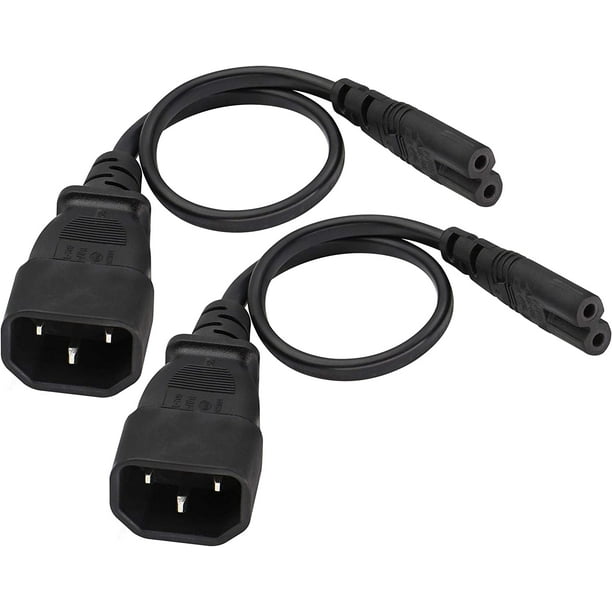 C7 to C14---(2 Pack) IEC 320 C14 to C7 AC Adapter Cable, 10A 125V IEC ...