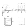 RV Roof Window Aluminum Alloy Camper Van Roof Window Caravan Top Window ...