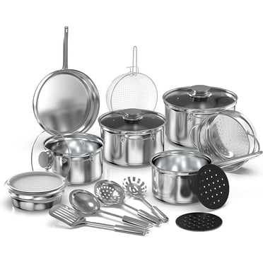 Cooks Standard Classic Stainless Steel Cookware Set 10-Pieces, 18/10 ...