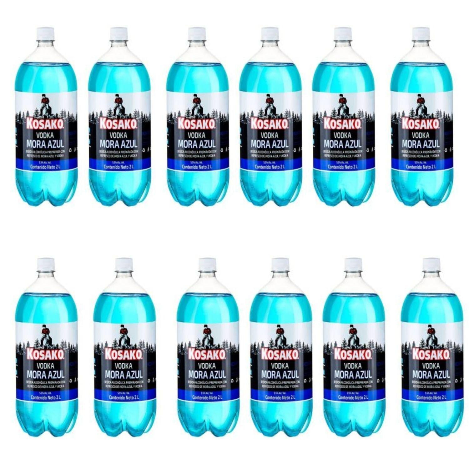Pack de 12 Fusión Kosako Vodka/Mora Azul 2 L | Walmart en línea