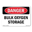 SignMission OS-DS-D-35-L-1857 OSHA Danger Sign - Bulk Oxygen Storage ...