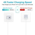 FiveBox 2Pack 25W PD USB C Wall Charger Adapter, Dual Port Fast ...