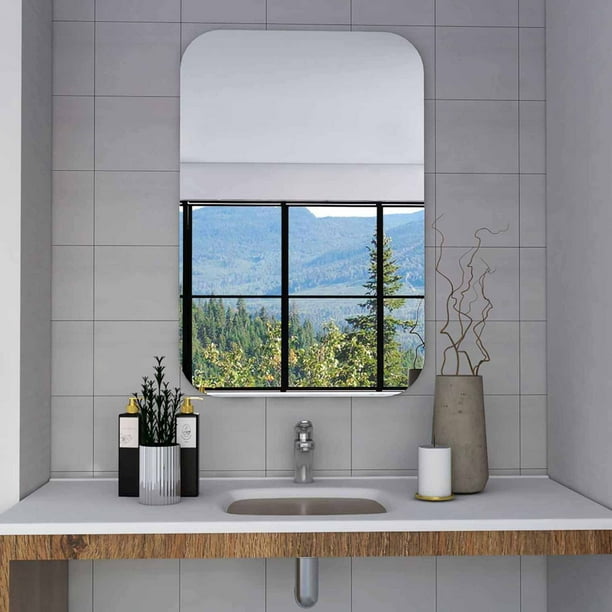 Lahaina Frameless Rectangle With Round Corners Mirror - Walmart.com