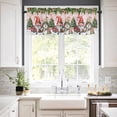 Christmas Pink Gnomes Kitchen Curtains Valances and Tiers Set of 3 Xmas ...