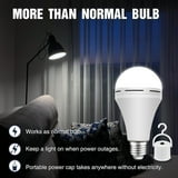 kedelux Emergency Rechargeable LED Bulbs, 1200mAh Backup, E27 15W ...