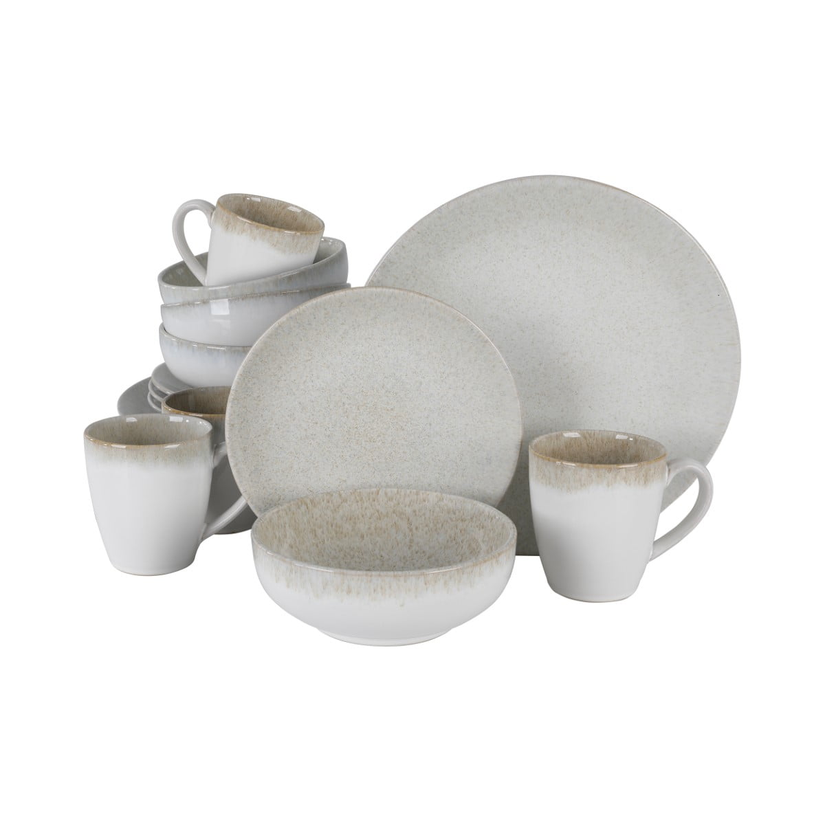 Gibson Elite Kashmir 16-Piece Dinnerware Set - Sand - Walmart.com