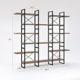 Antique Walnut Color Large 6-Tiers Bookshelves - Walmart.com