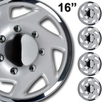 BDK Ford E-Series Style Hubcaps Wheel Cover, 16" Chrome Replica Cover ...