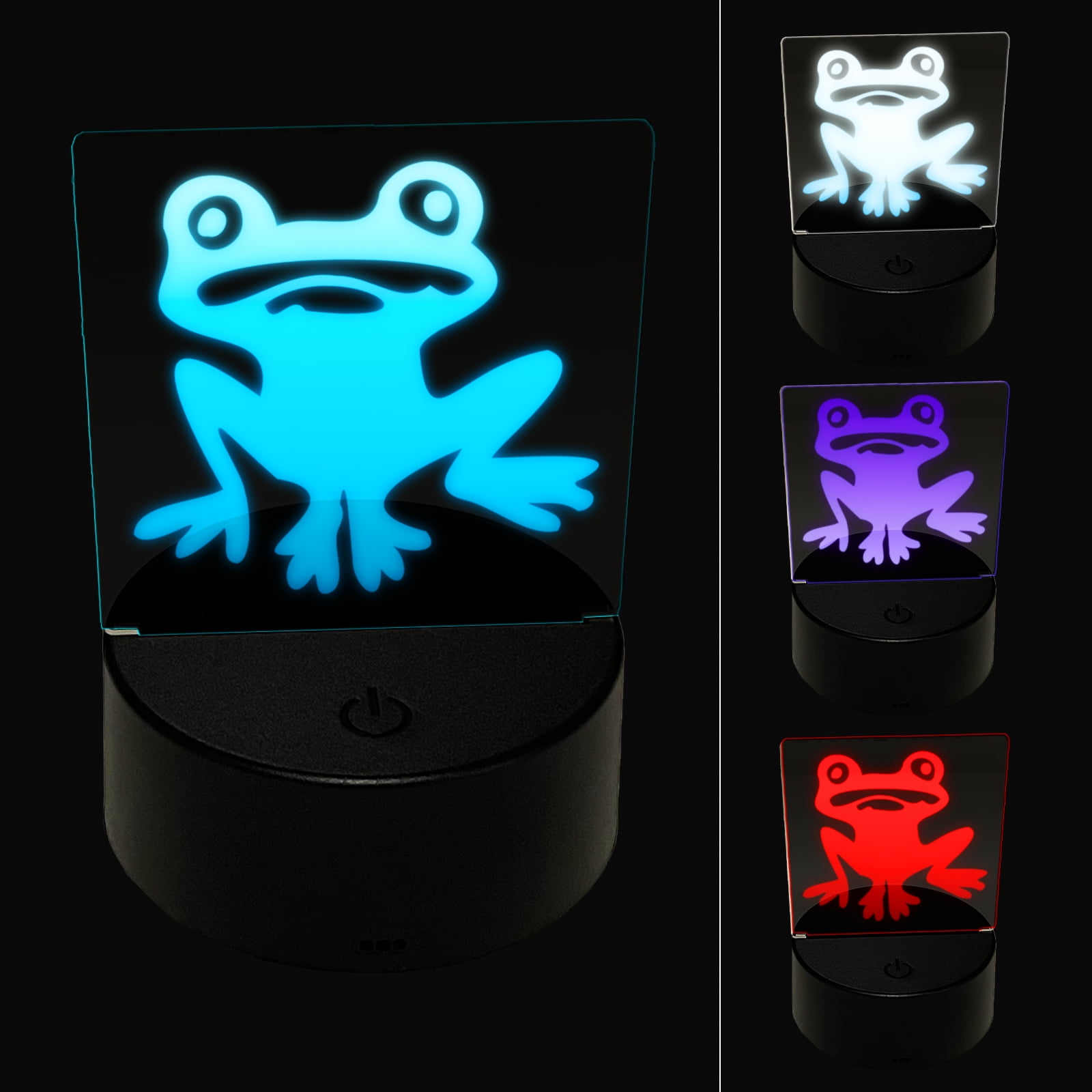 Weird Creepy Frog LED Night Light Sign 3D Illusion Desk Nightstand Lamp ...
