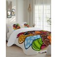 4 Piece Duvet Cover Set Full, Cartoon Thanksgiving Turkey Soft ...