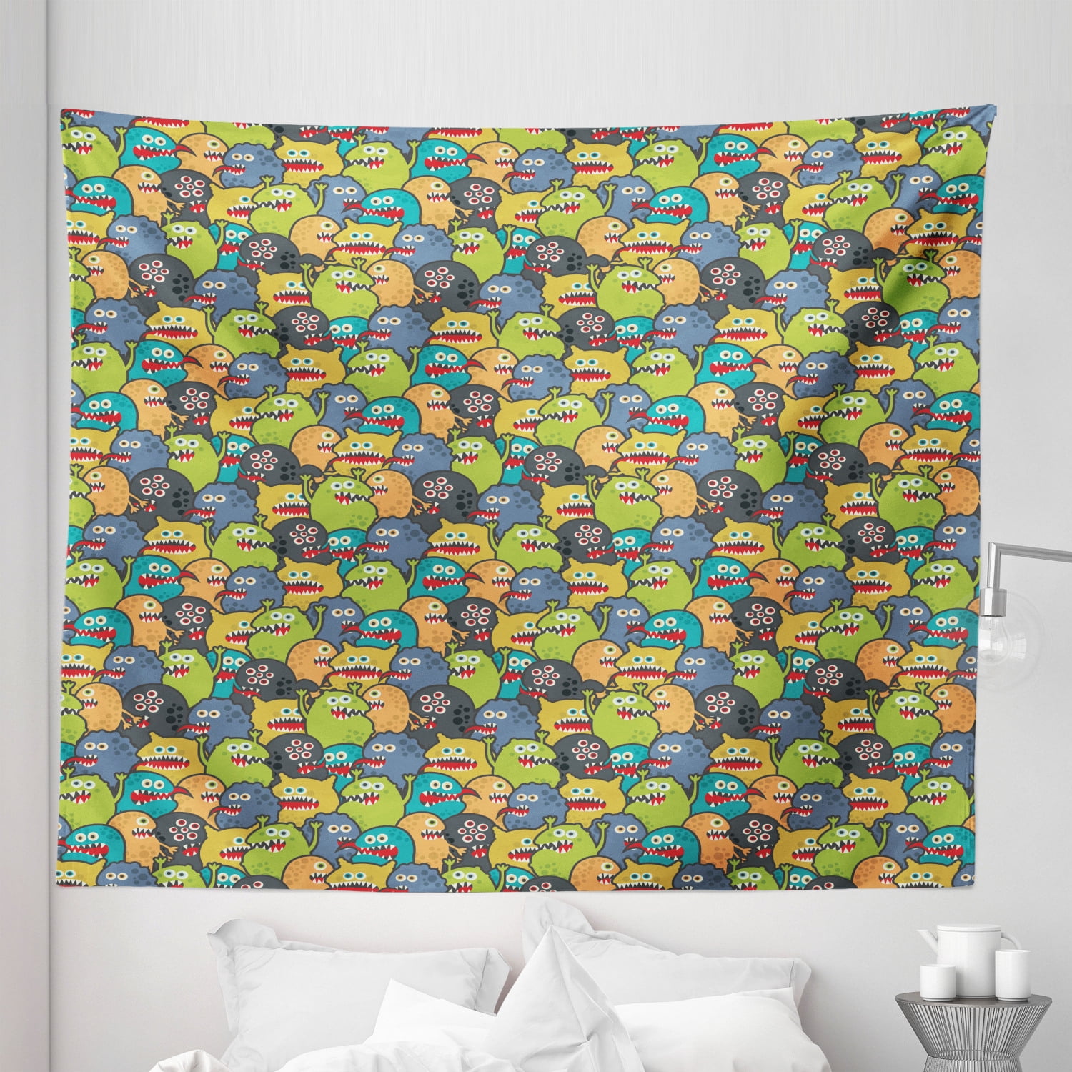 Alien Tapestry, Monsters with Many Eyes Crowd of Characters from Outer ...