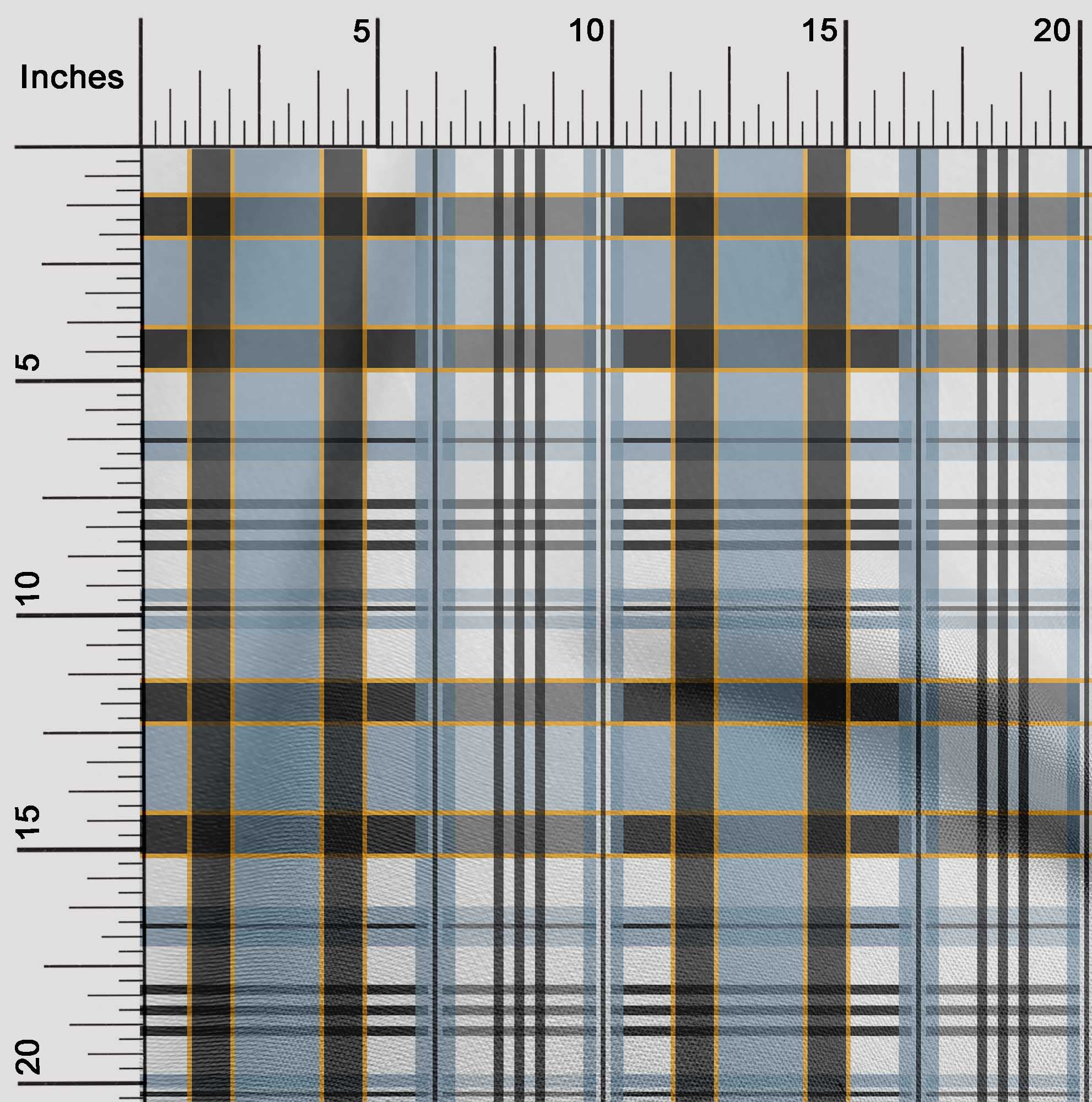 oneOone Organic Cotton Poplin Twill Fabric Madras Check Print Fabric By ...