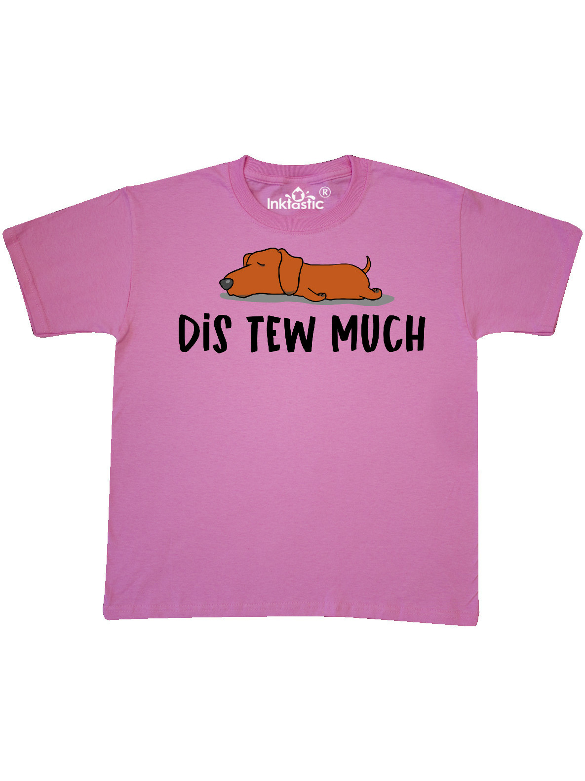 Inktastic Napping Dis Tew Much Daschund Weiner Dog Brown Youth T-Shirt ...