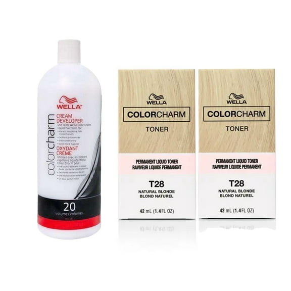 Wella Color Charm T11 Blonde Dye + 20 Volume Cream Developer - Walmart.com