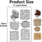 2pcs Background Clear Rubber Stamps Brick Wall Shattered Fold Texture ...