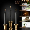 Tribello Black Candlesticks 6 Inches Unscented Candles 5 Hour Burn Time ...