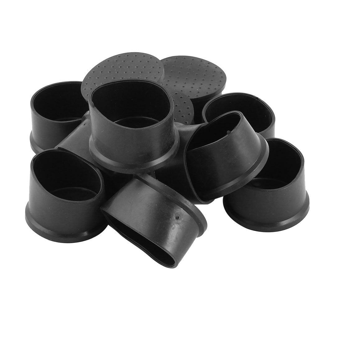 Unique Bargains 12 Pcs Antislip Rubber Round 50mm Hole Dia Chair Foot ...