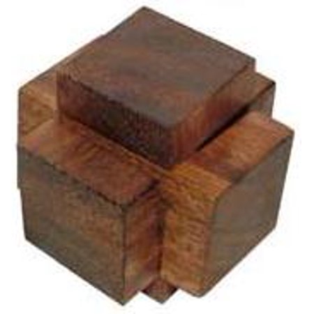 Three Pieces - Brain Teaser Wooden Puzzle - Walmart.com