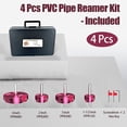 4 count PVC Pipe Reamer Kit, PVC Fitting Saver Pipe Fitting Reamer ...