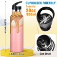 ALAZA Strawberry Ice Cream Pattern Stainless Steel Water Bottle Vacuum ...