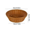 Aodebiao Woven Bread Basket, Plastic Wicker Fruit Baskets , Imitation Rattan Food Serving Trays ...