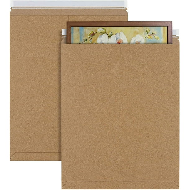 Sobres de cartón marrón 17 x 21; Paquete de 5 Sobres Rígidos de Papel ...