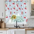 Blue Gradient Stripes Swag Curtain Valance for Window 2 Panels Summer ...