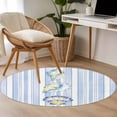 Area Rug 36in, Summer Watercolor Conch Shell Floor Carpet Living Room ...