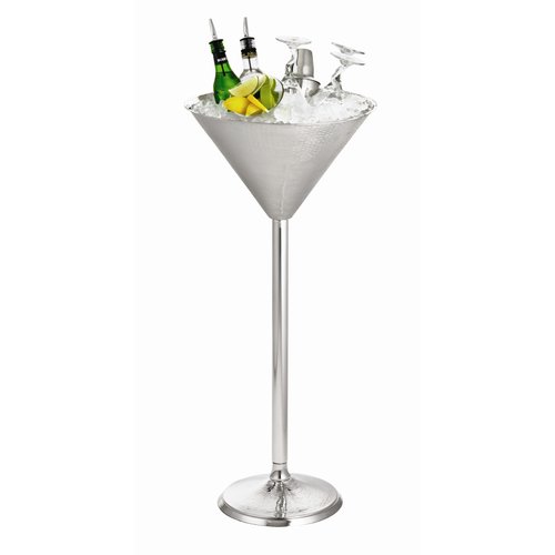 Charlton Home Orvis Martini Glass Beverage Stand in Stainless Steel ...