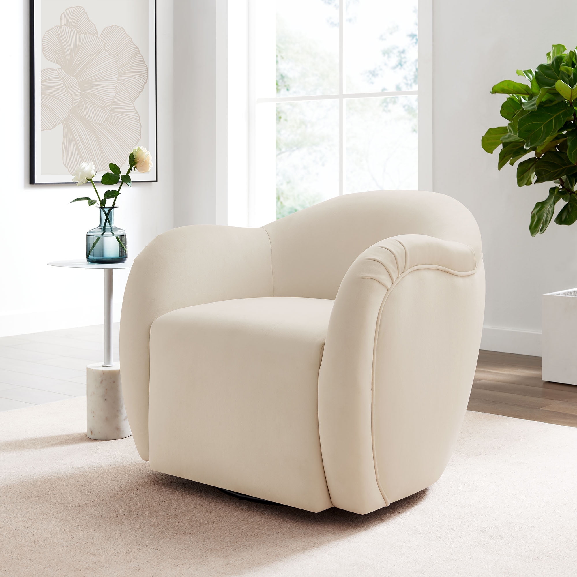 Click here for Modway Compose Swivel Armchair In Alabaster prices