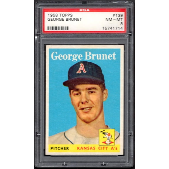 1958 Topps George Brunet #139 PSA 8 - Walmart.com