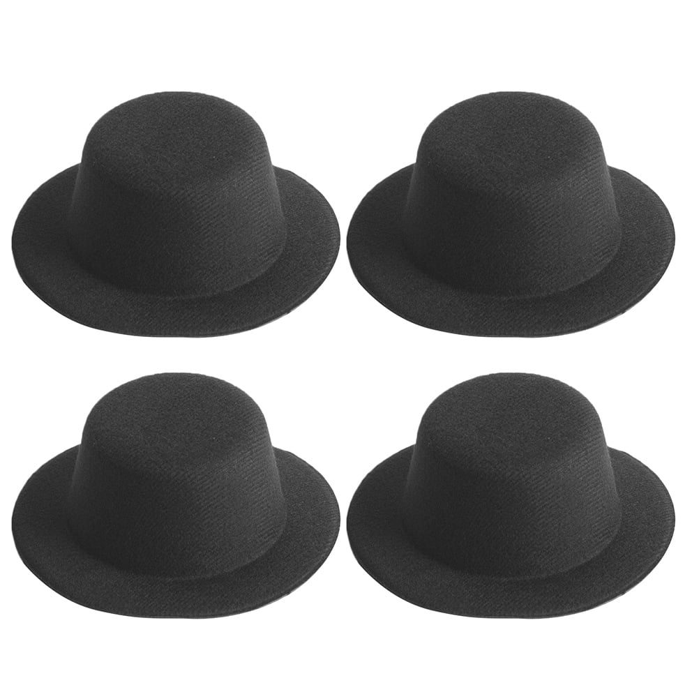 Hats Mini Doll Formal Miniature Hat Bowler Art Diy Felt Tiny Craft ...