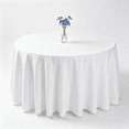 AUQ 2Pack Round Tablecloth 60Inch White Polyester Table Cloths Wrinkle ...